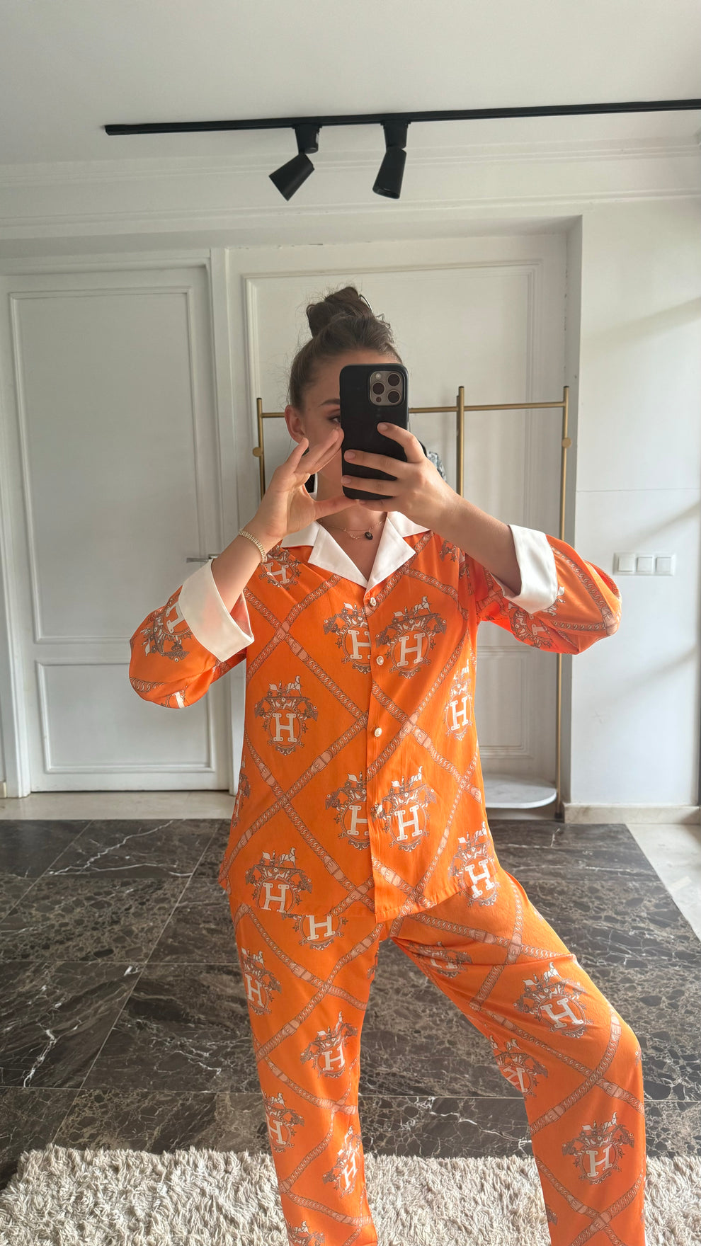 HERMES Orange Pyjamas – micha-shop.ma